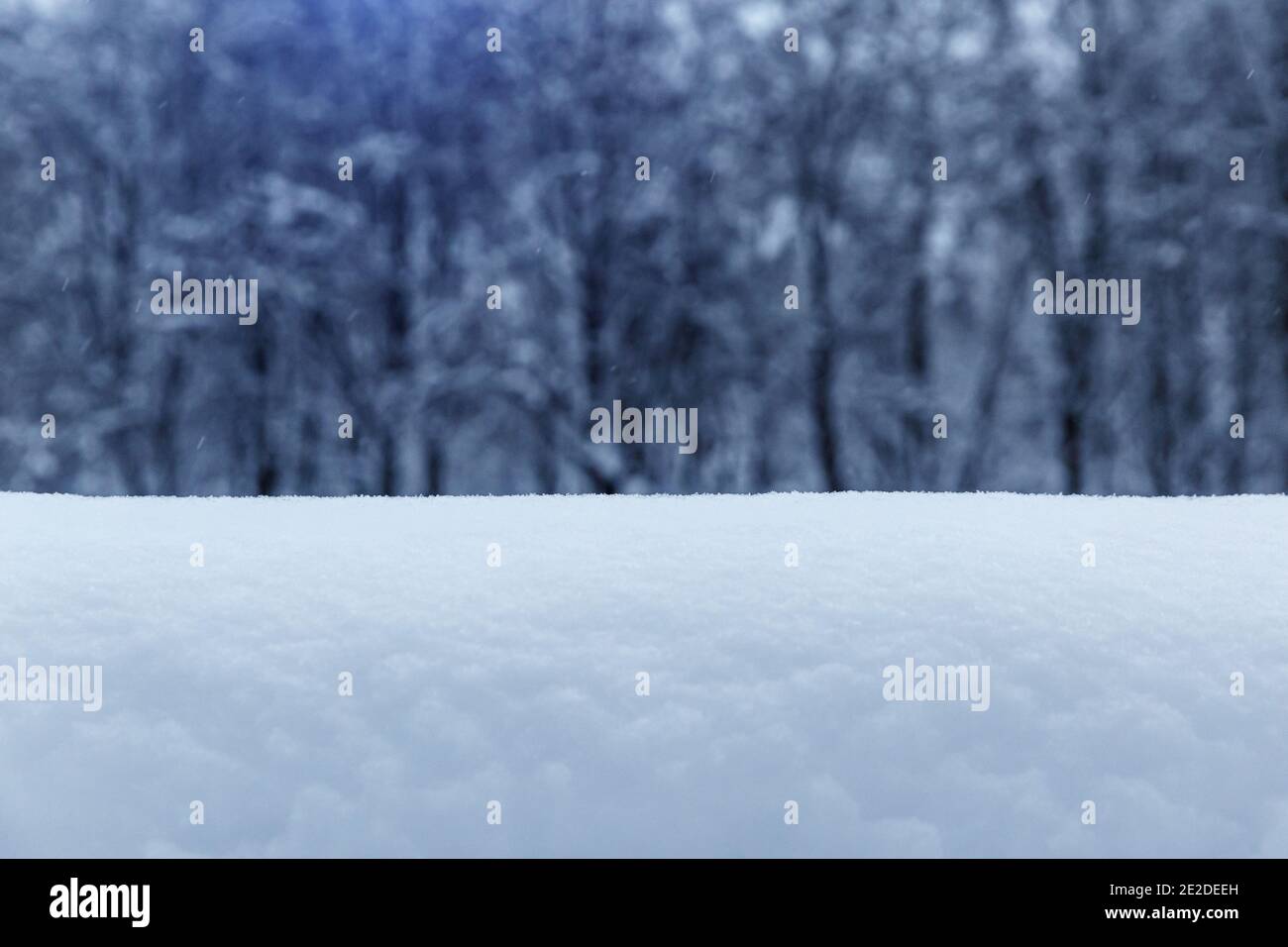 Winter background, falling snow over winter landscape Stock Photo - Alamy