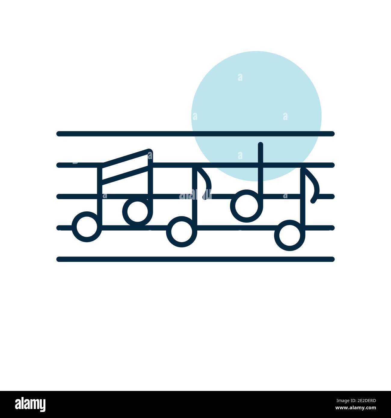 Stave and music notes vector icon. Melody, classical music, sound ...