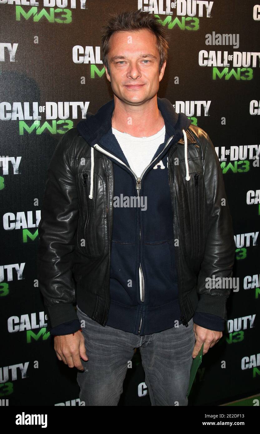 David Hallyday poses during the Call of Duty: Modern Warfare 3 launch ...