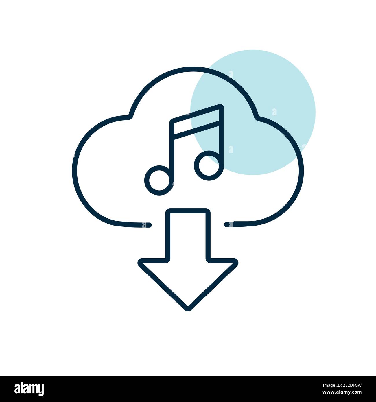 Cloud download music icon vector icon. Music sign. Graph symbol for ...