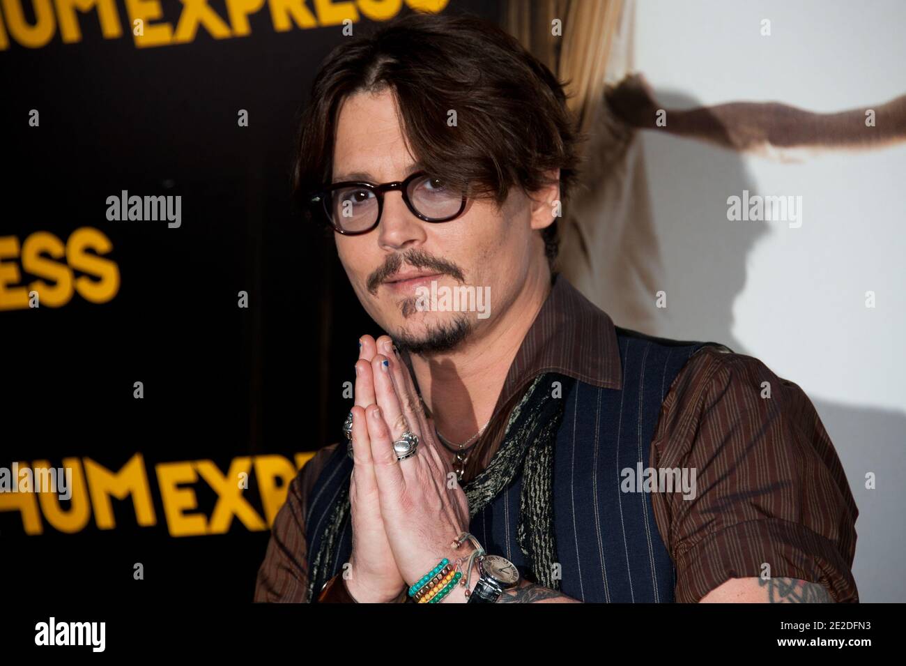 Johnny Depp attending the 'Rhum Express' (The Rum Diary) Paris Premiere ...