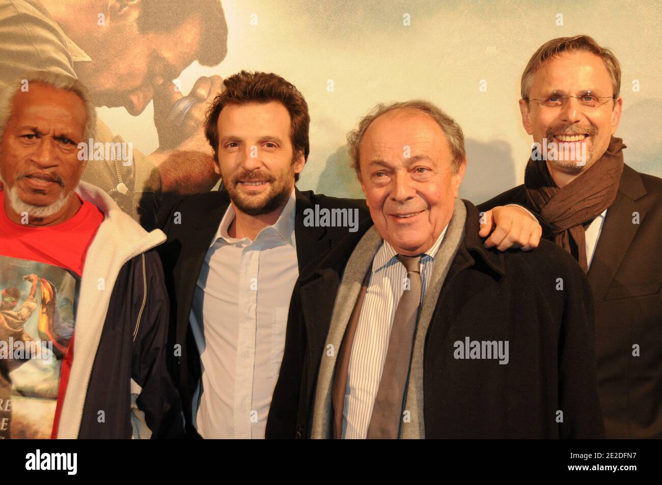 Macki Wea, Mathieu Kassovitz, Michel Rocard and producer Christophe ...