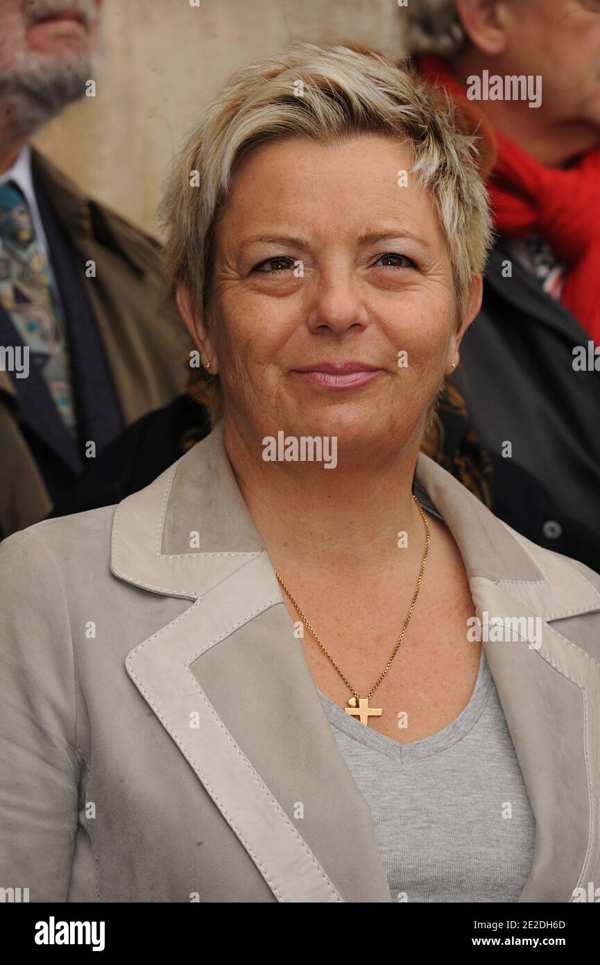 Catherine Salvador attending the unveiling of a memorial plaque in ...