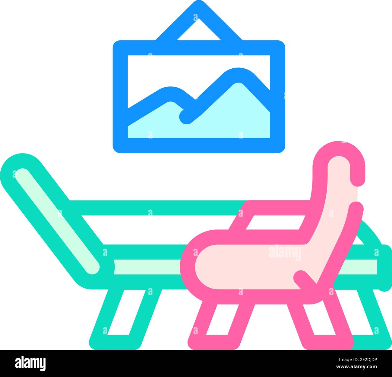 atributes cabinet of psychologist color icon vector illustration Stock ...