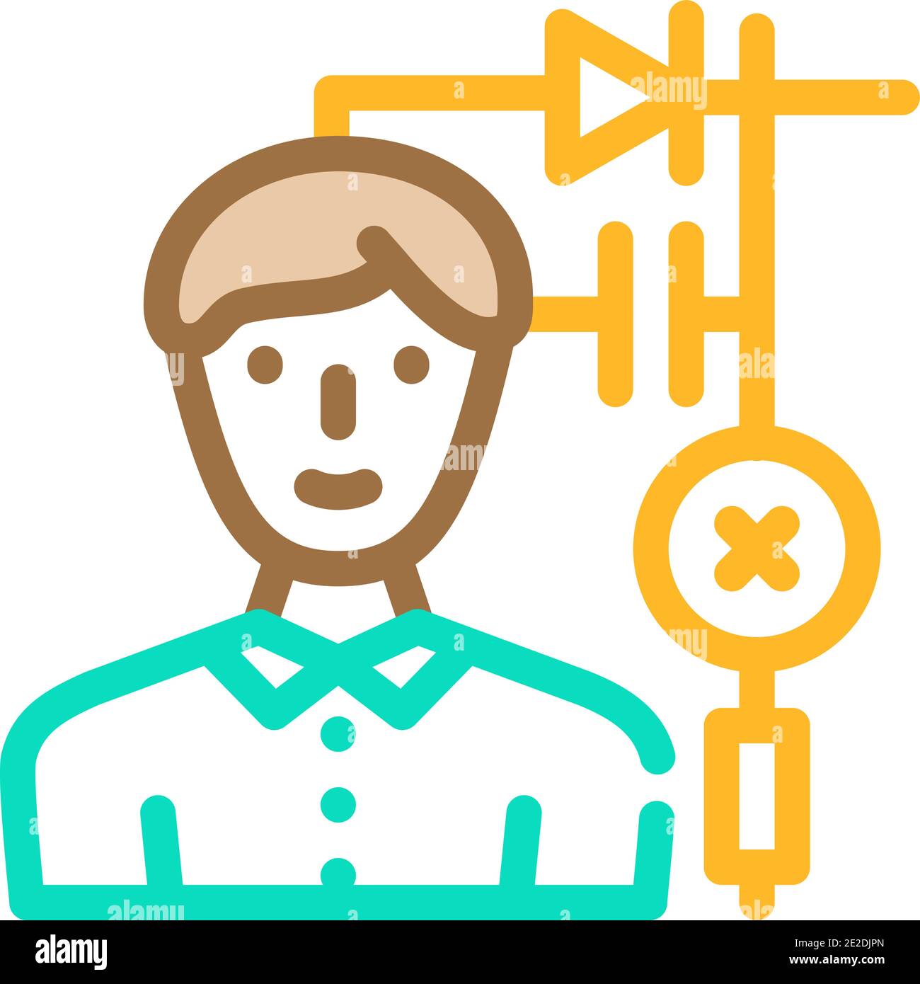 engineer worker color icon vector illustration Stock Vector Image & Art ...