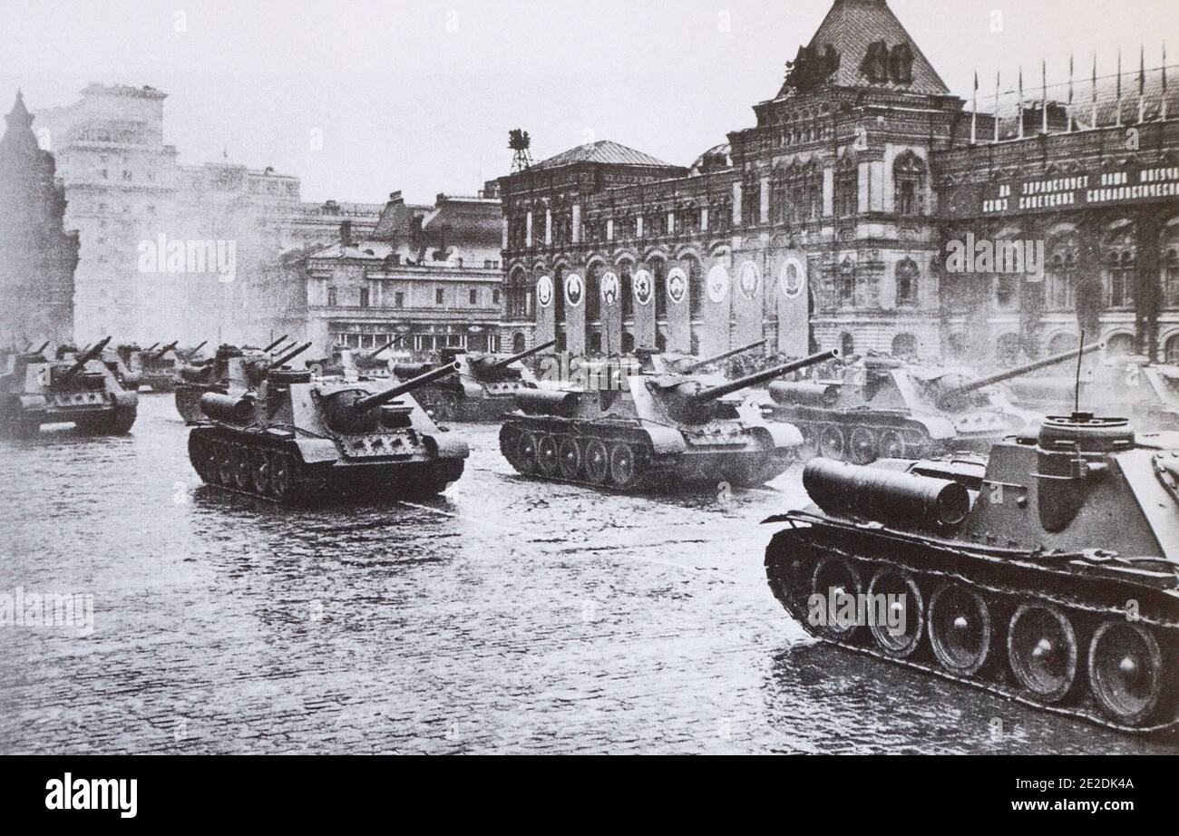 Vintage photo of red army parade hi-res stock photography and images - Alamy