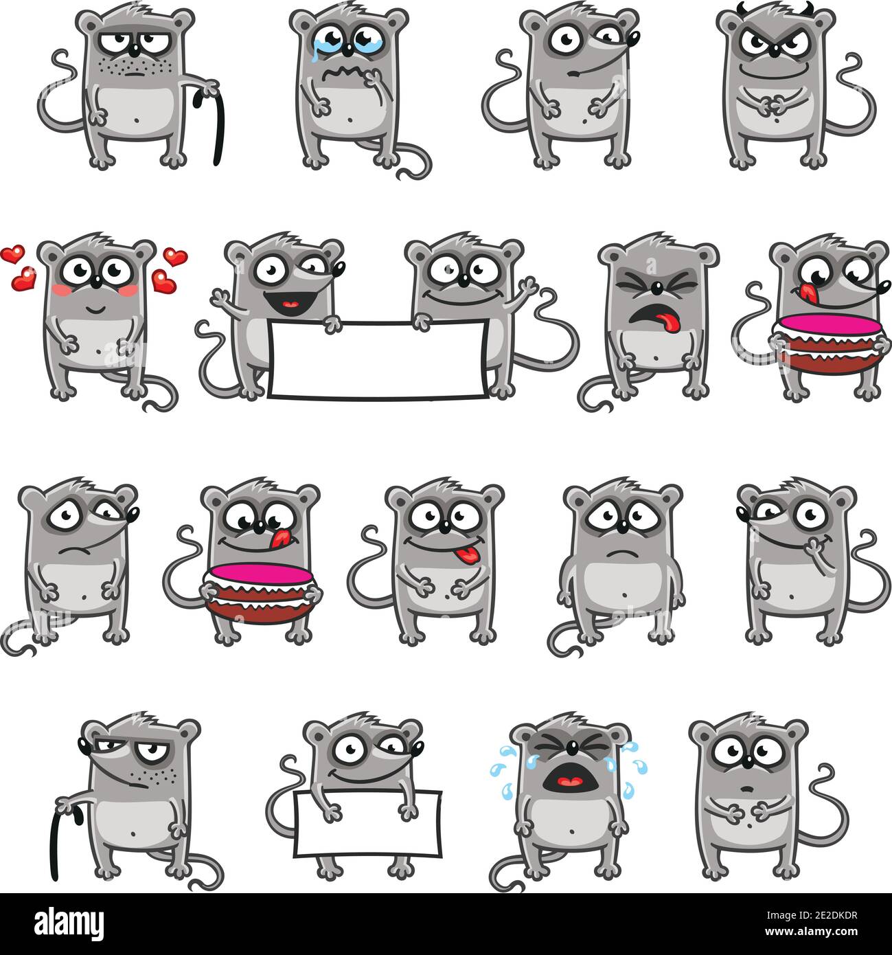 Smiley mice individually grouped for easy copy-n-paste. Vector Stock ...