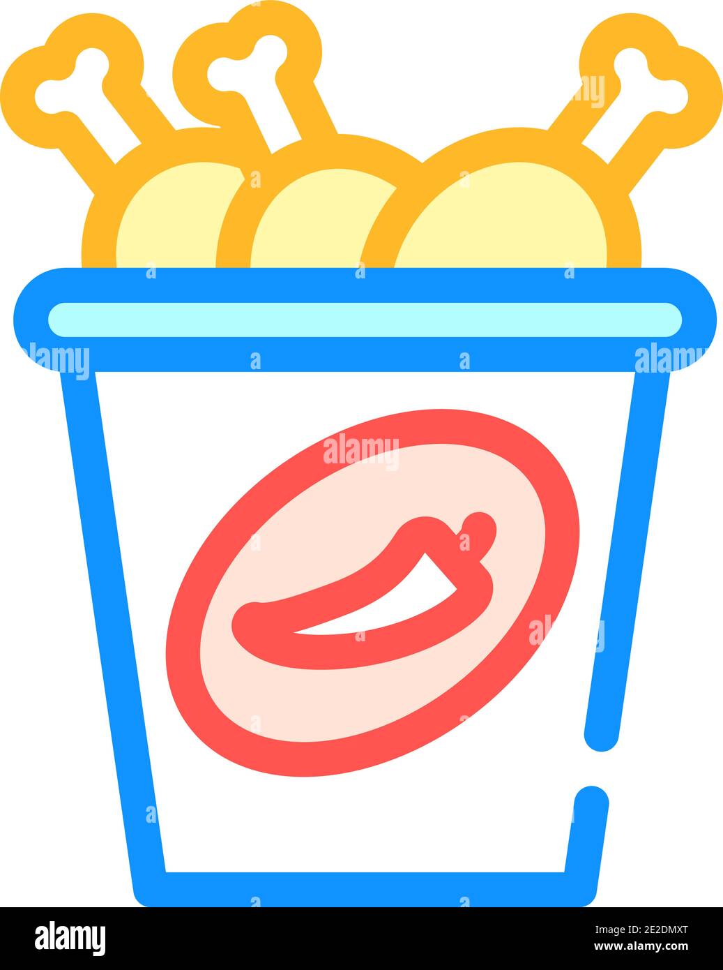 spicy chicken color icon vector illustration Stock Vector Image & Art ...
