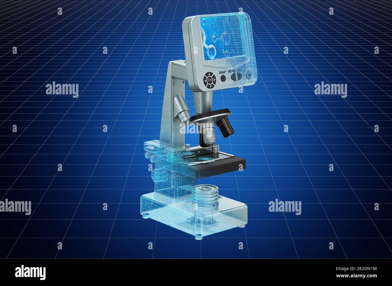 Microscope blueprint hi-res stock photography and images - Alamy
