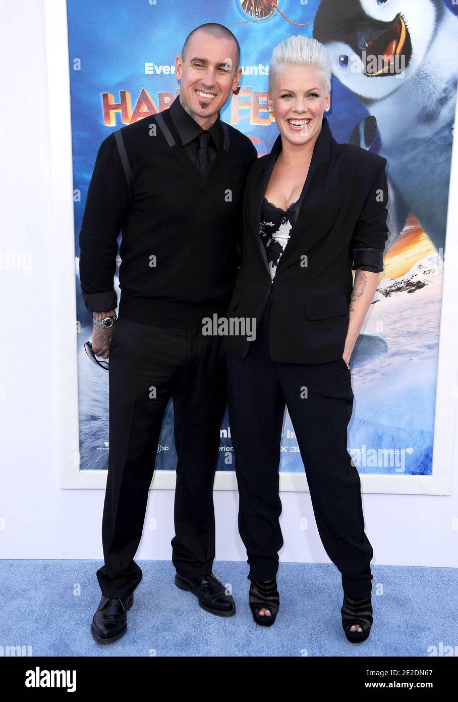 Carey Hart and Alecia Beth Moore aka Pink attends the world premiere of ...