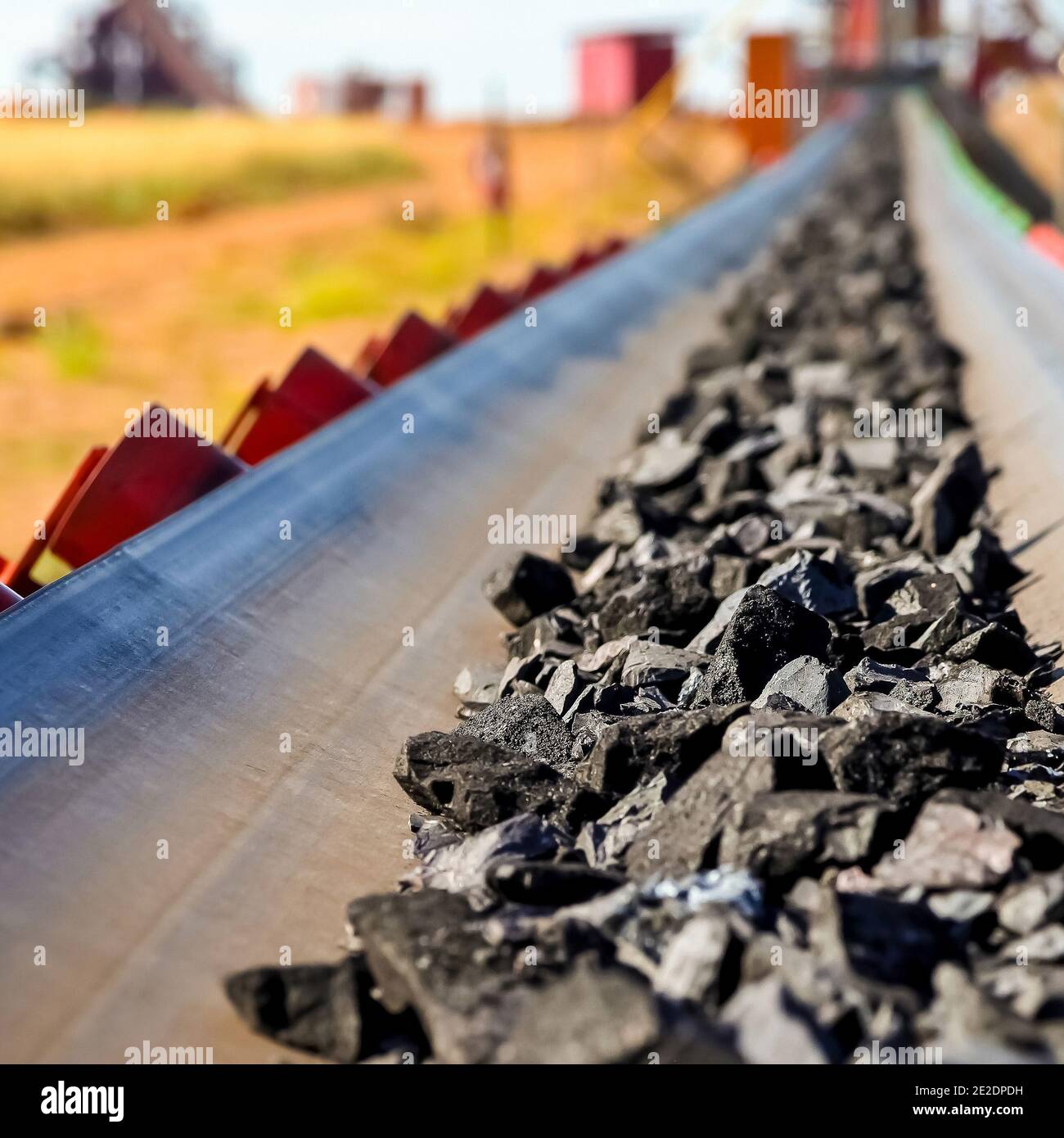 Open-pit manganese mining process on blurred background Stock Photo - Alamy