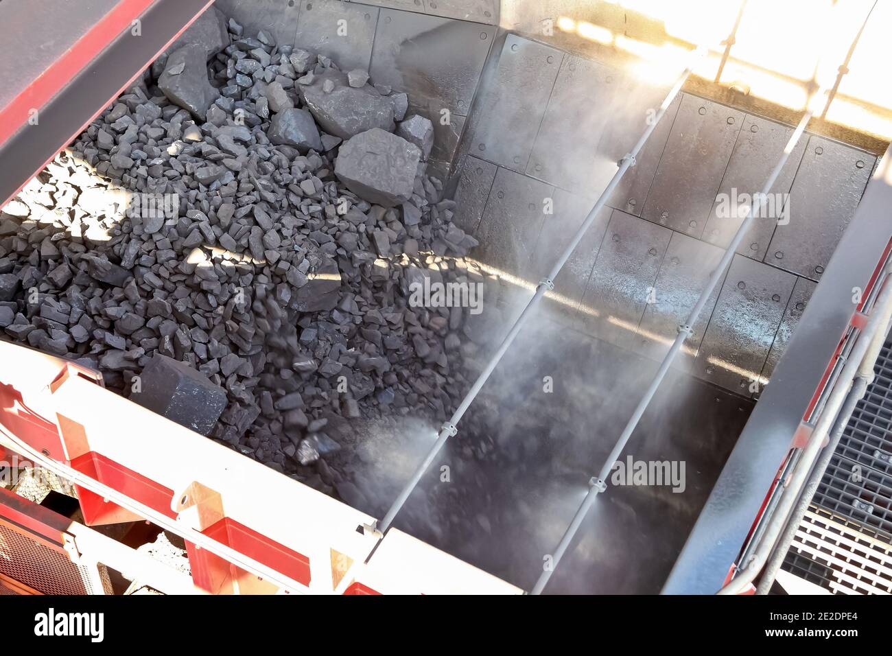 Open-pit coal mining process with equipment Stock Photo - Alamy