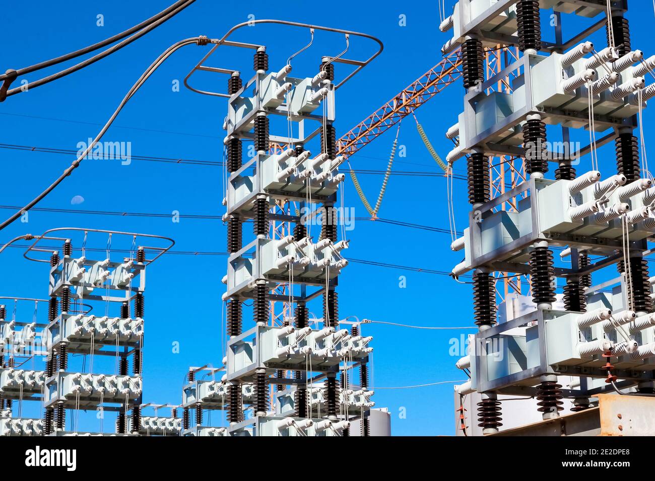 Electricity generation and distribution open station Stock Photo - Alamy