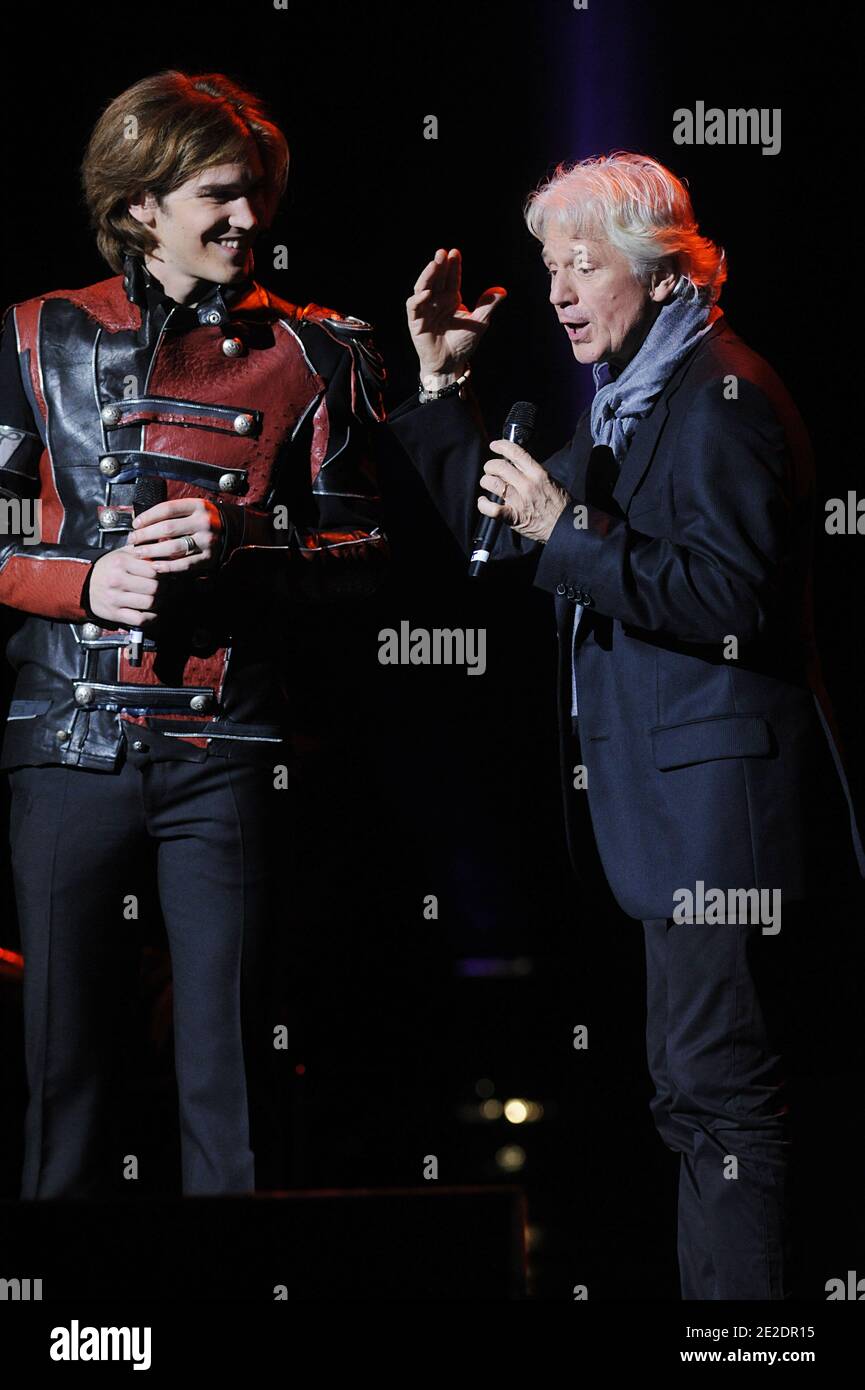 French singer Amaury Vassili and Gerard Lenormand perform live at the ...