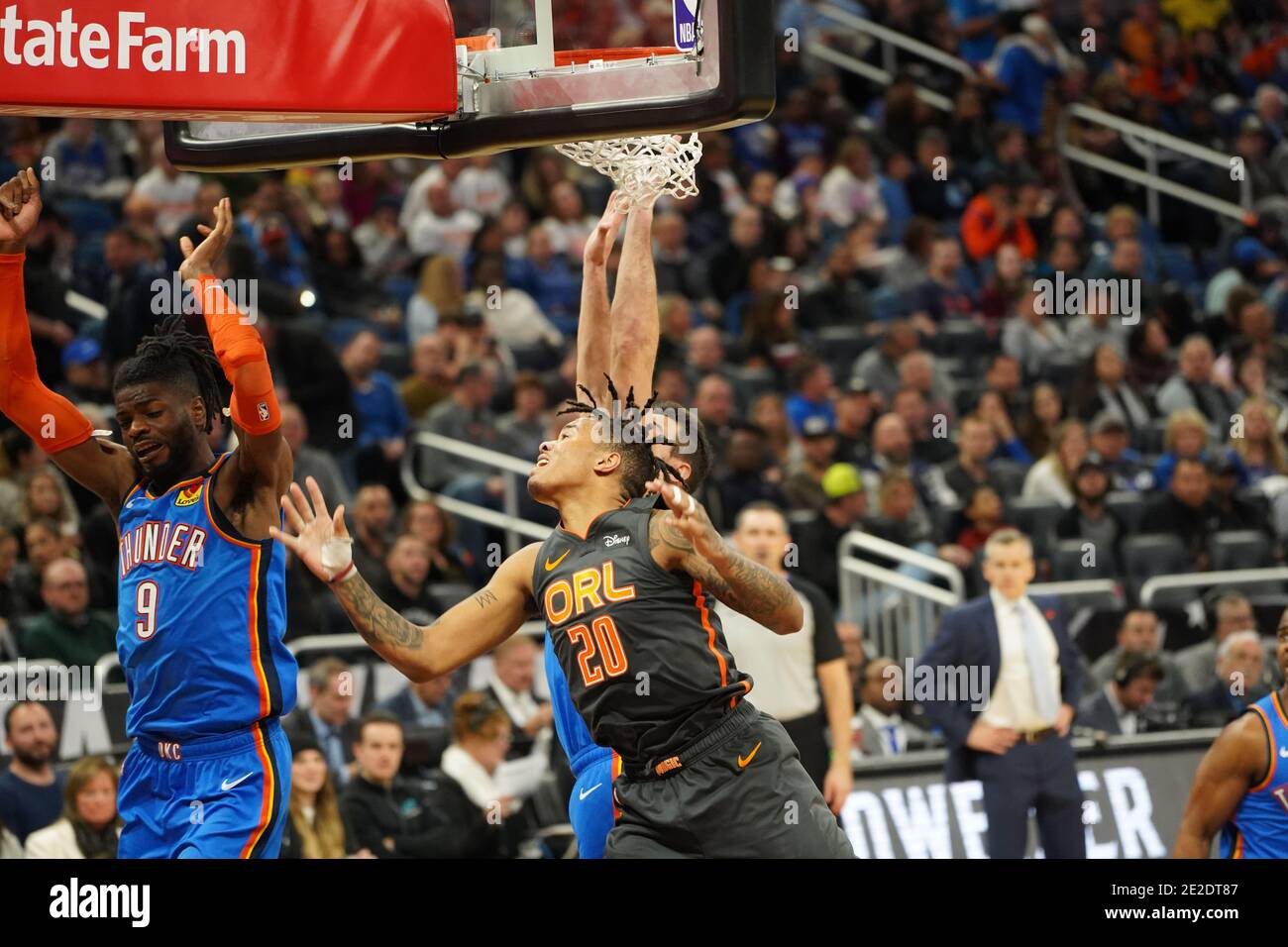Oklahoma Thunder face the Orlando Magic at the Amway Center in Orlando ...