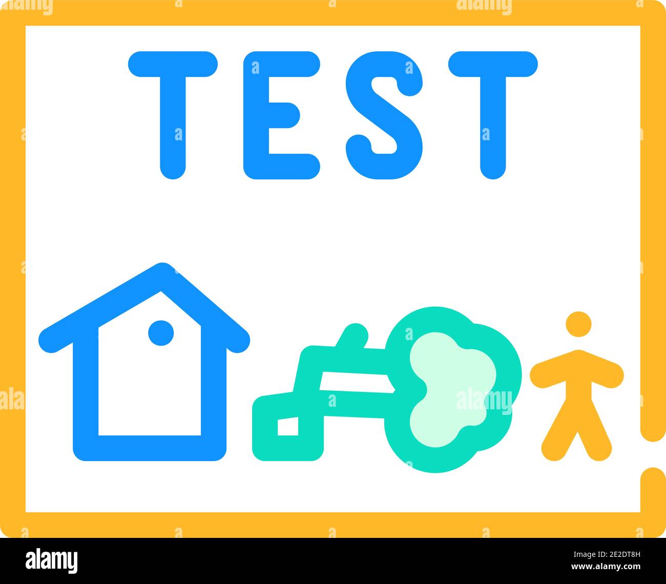test house tree child color icon vector illustration Stock Vector Image ...