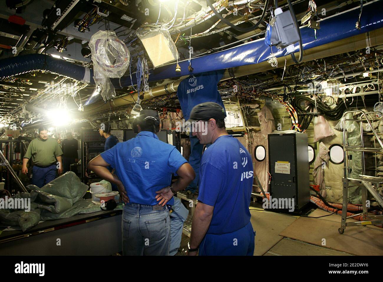 A view of the the Airbus plant with its Airbus A380 and Airbus A330 ...