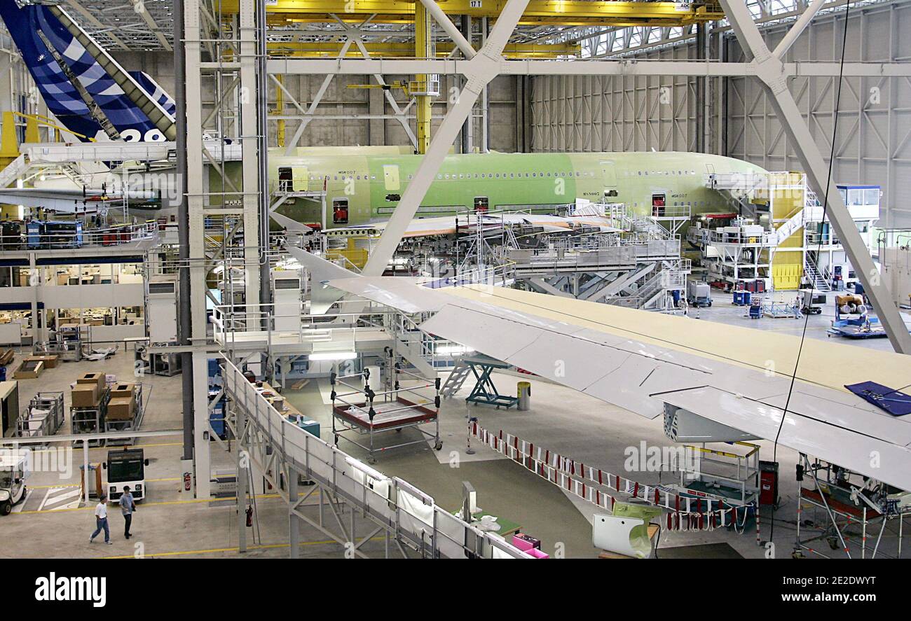 A view of the the Airbus plant with its Airbus A380 and Airbus A330 ...
