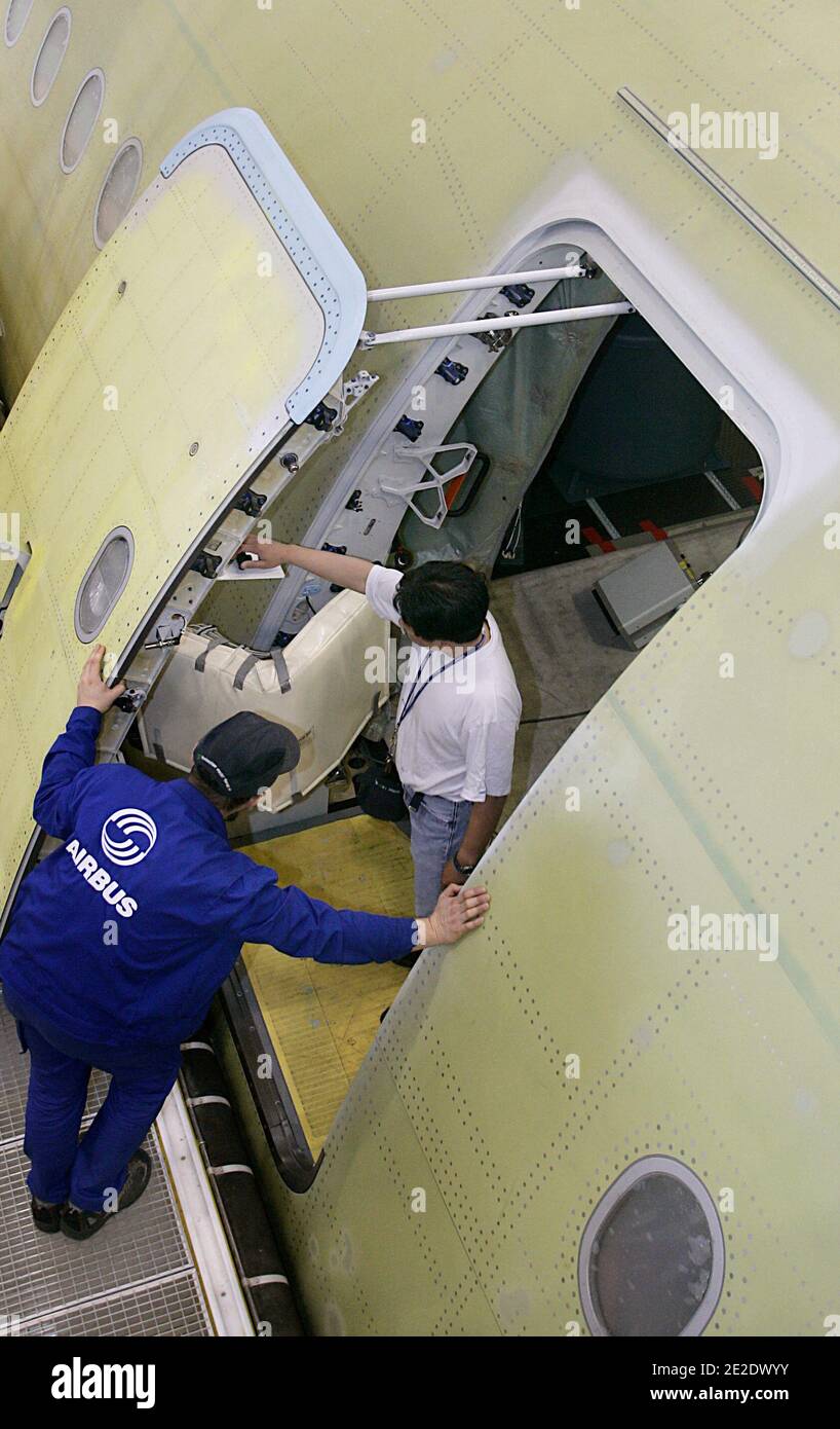 A view of the the Airbus plant with its Airbus A380 and Airbus A330 ...