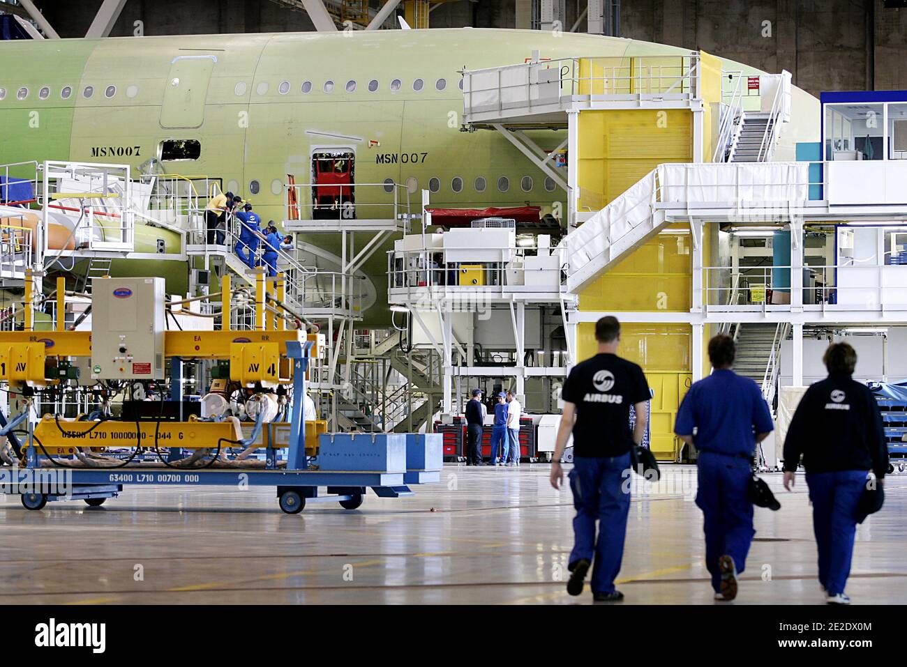 A view of the the Airbus plant with its Airbus A380 and Airbus A330 ...