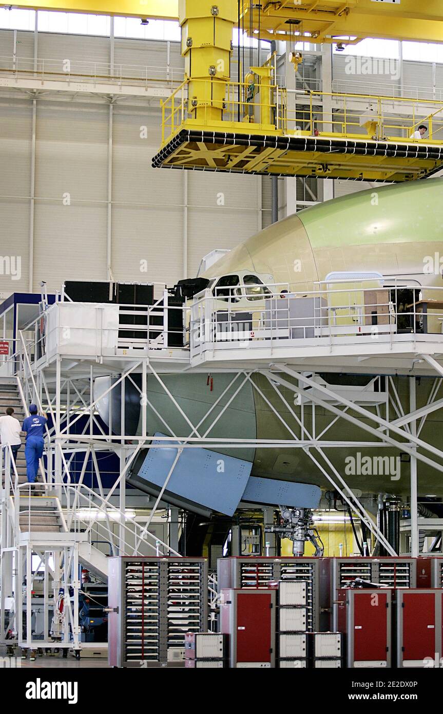 A view of the the Airbus plant with its Airbus A380 and Airbus A330 ...