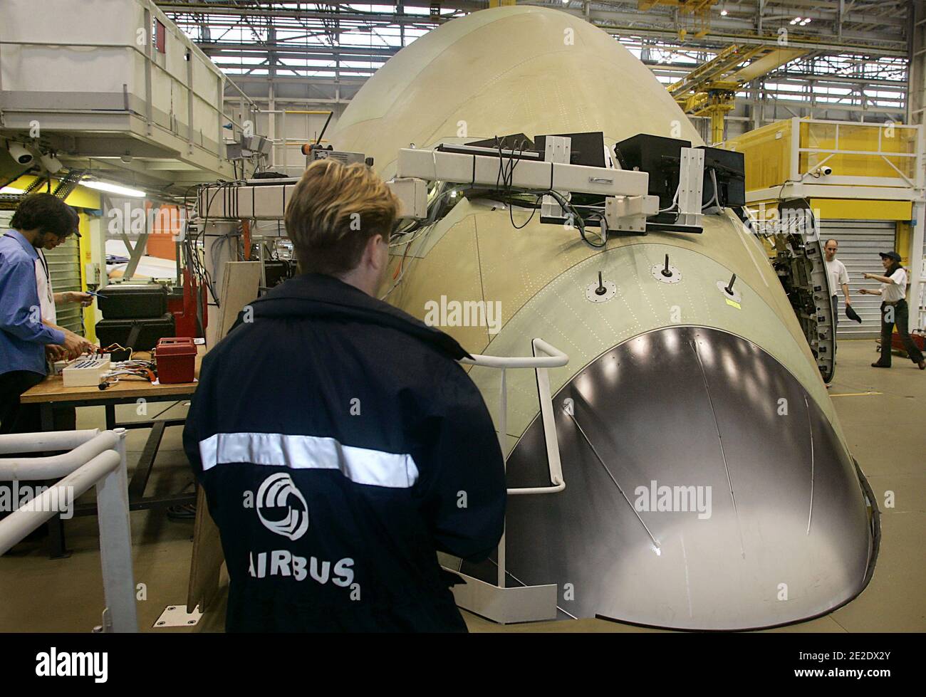 A view of the the Airbus plant with its Airbus A380 and Airbus A330 ...