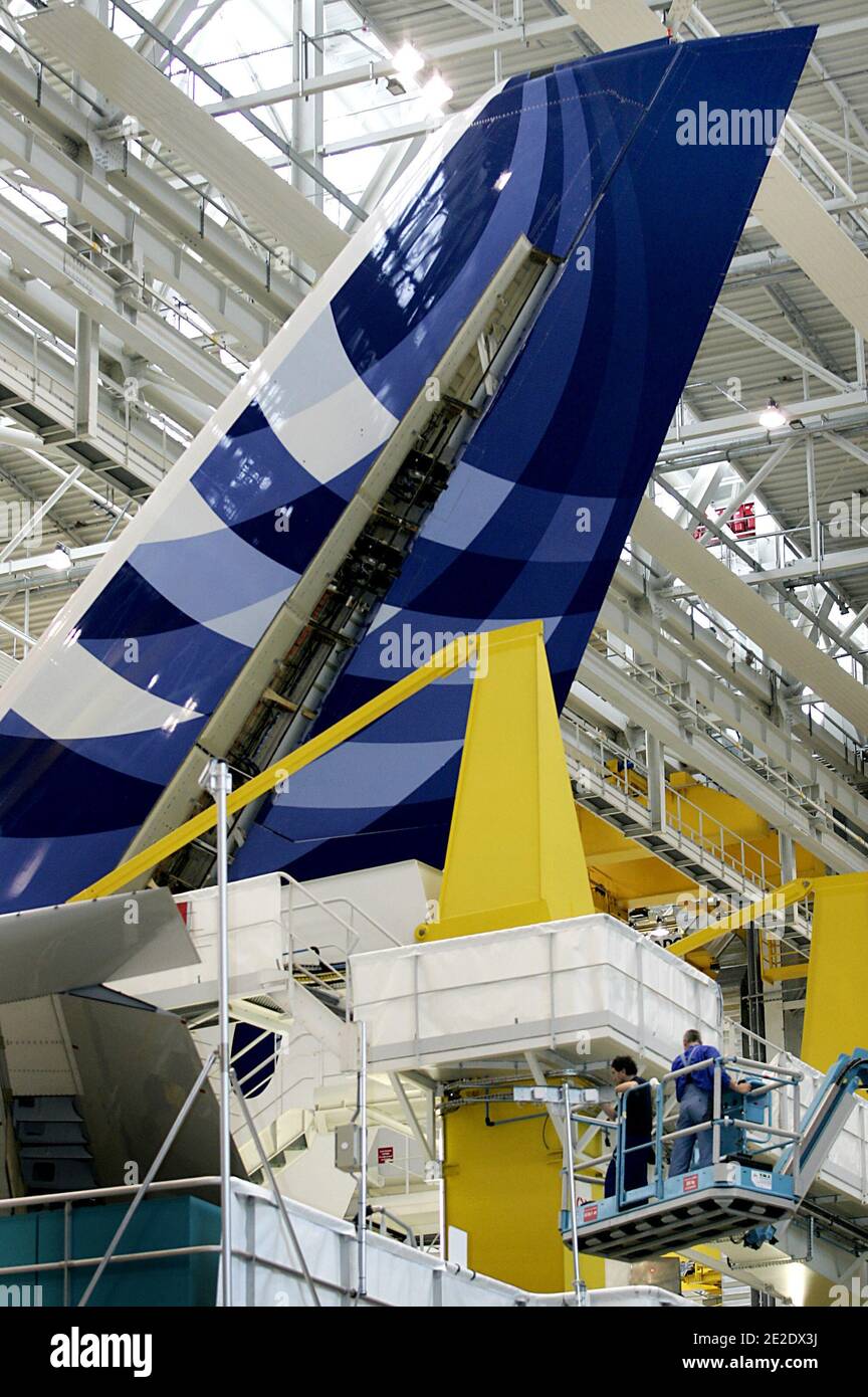 A view of the the Airbus plant with its Airbus A380 and Airbus A330 ...