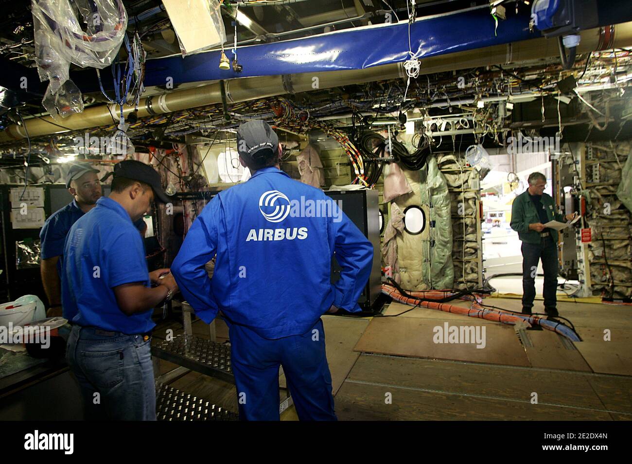 A view of the the Airbus plant with its Airbus A380 and Airbus A330 ...