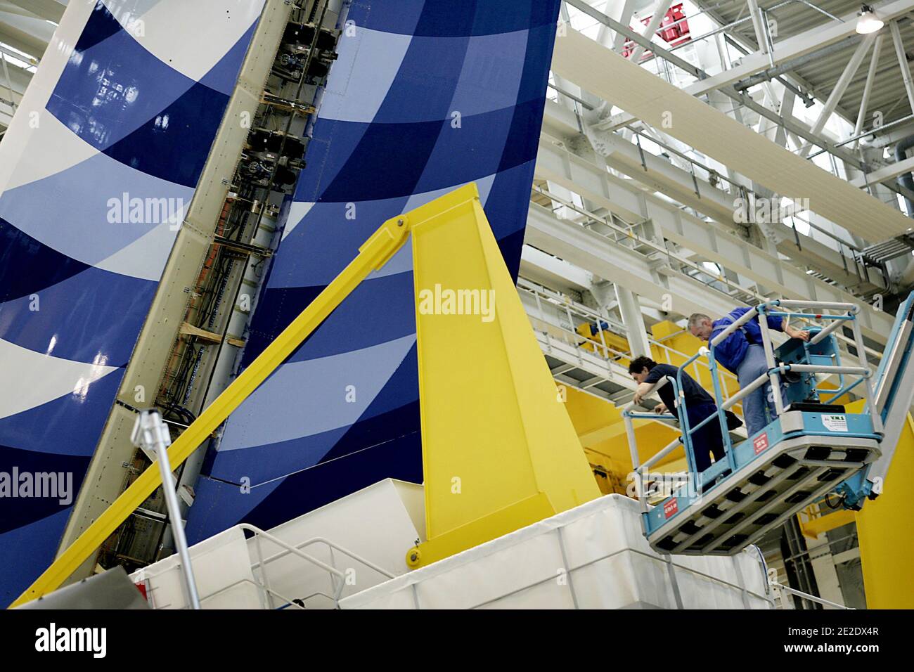 A view of the the Airbus plant with its Airbus A380 and Airbus A330 ...