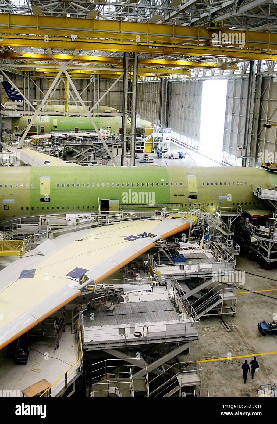 A view of the the Airbus plant with its Airbus A380 and Airbus A330 ...