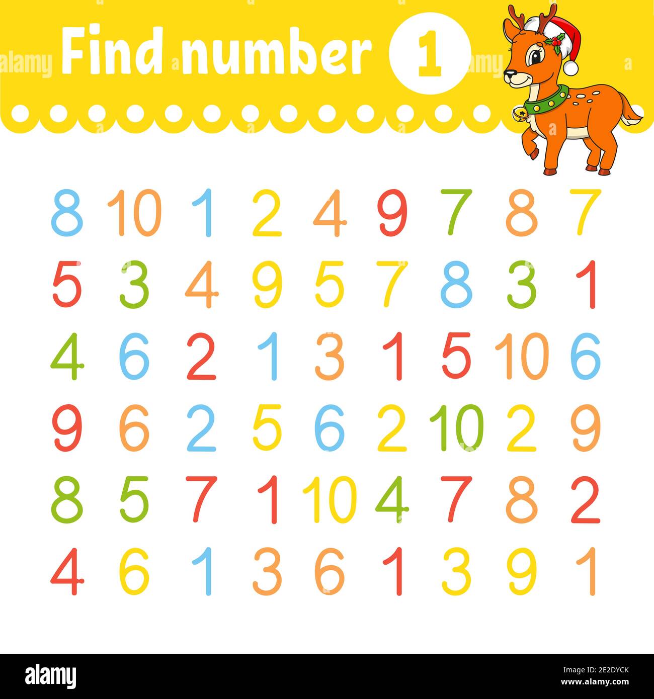 Find number. Education developing worksheet. Activity page with ...
