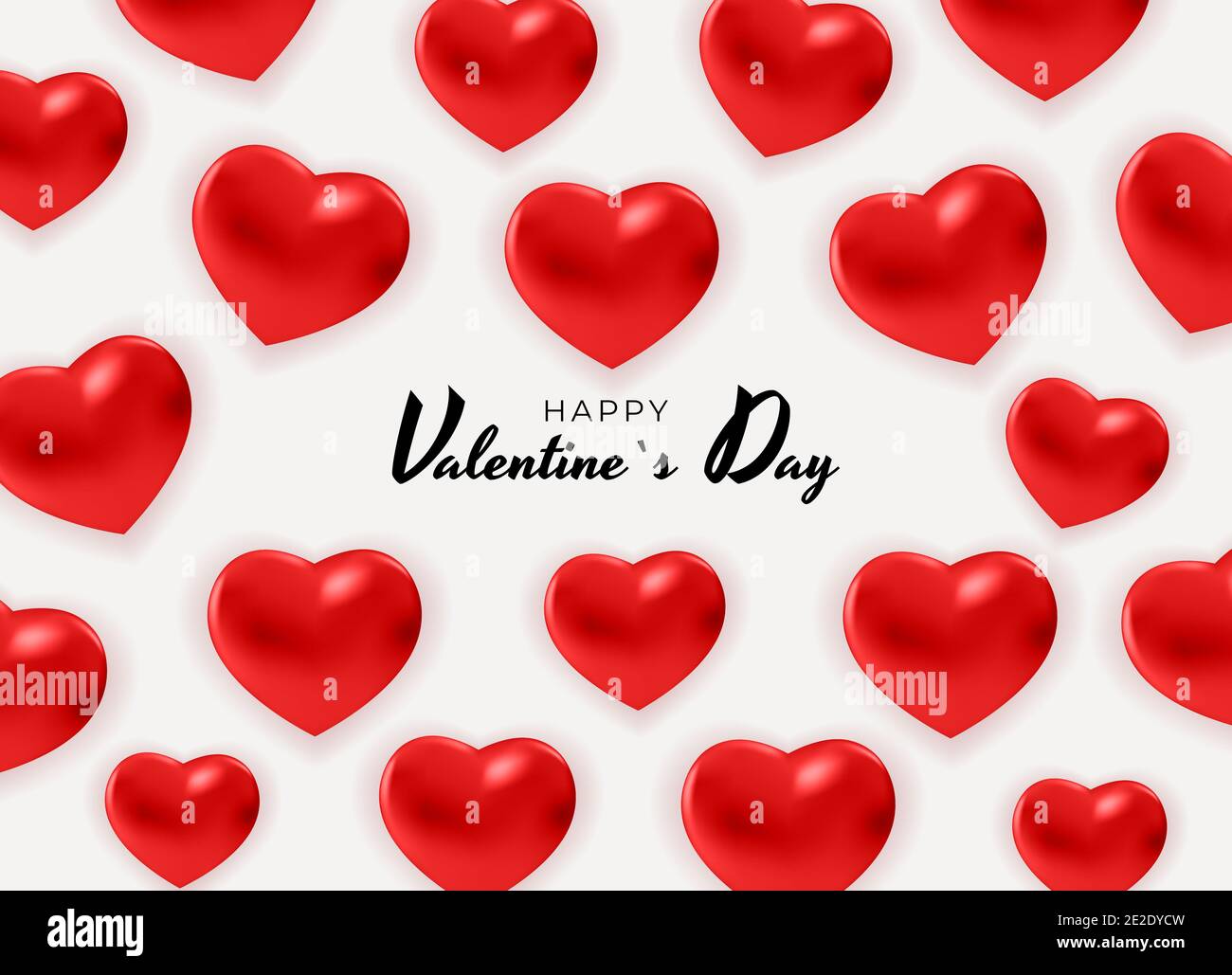 Valentine's Day Background Design with Hearts.. Template for ...