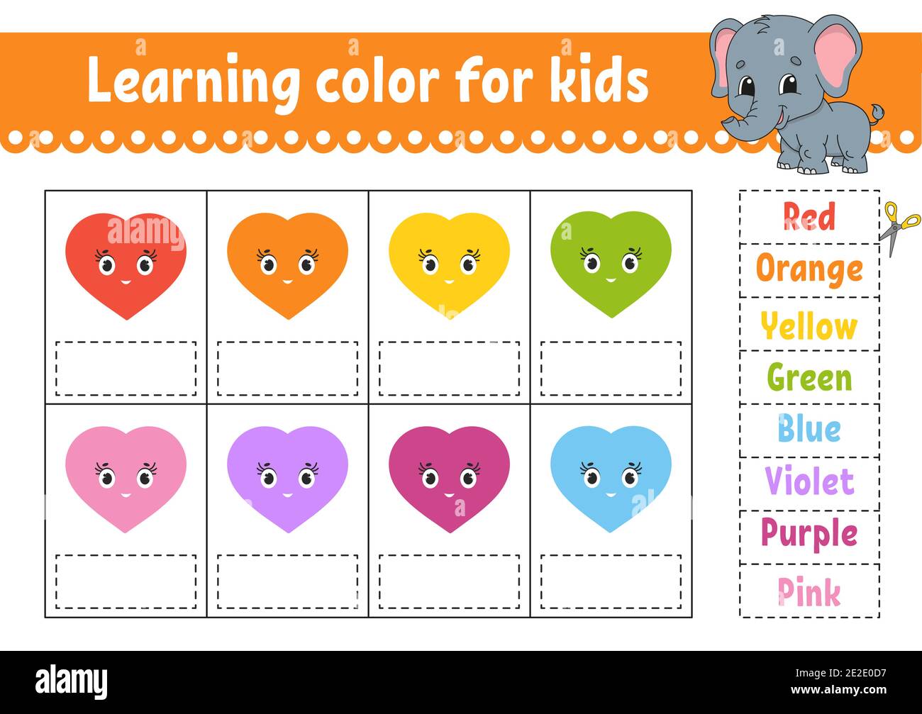 Learning color for kids. Education developing worksheet. Activity page ...