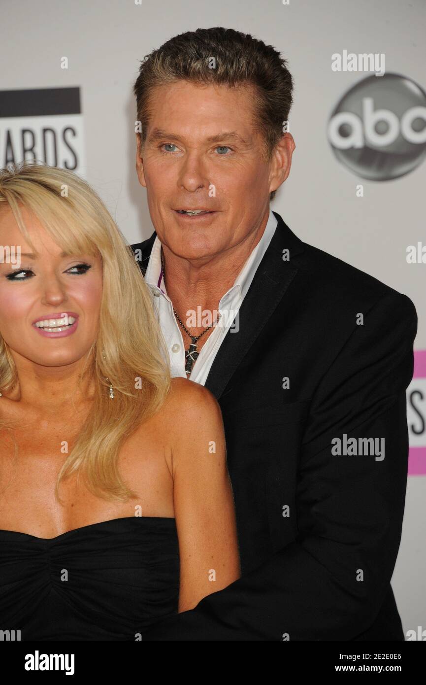 David Hasselhoff and his girlfriend Hayley Roberts arriving for the ...