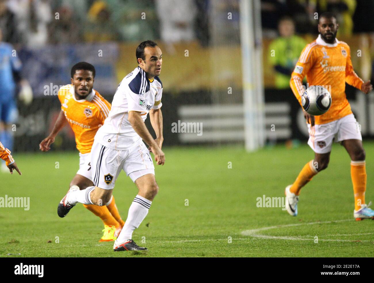 Landon Donovan in action during the 2011 MLS Cup at the Home Depot ...