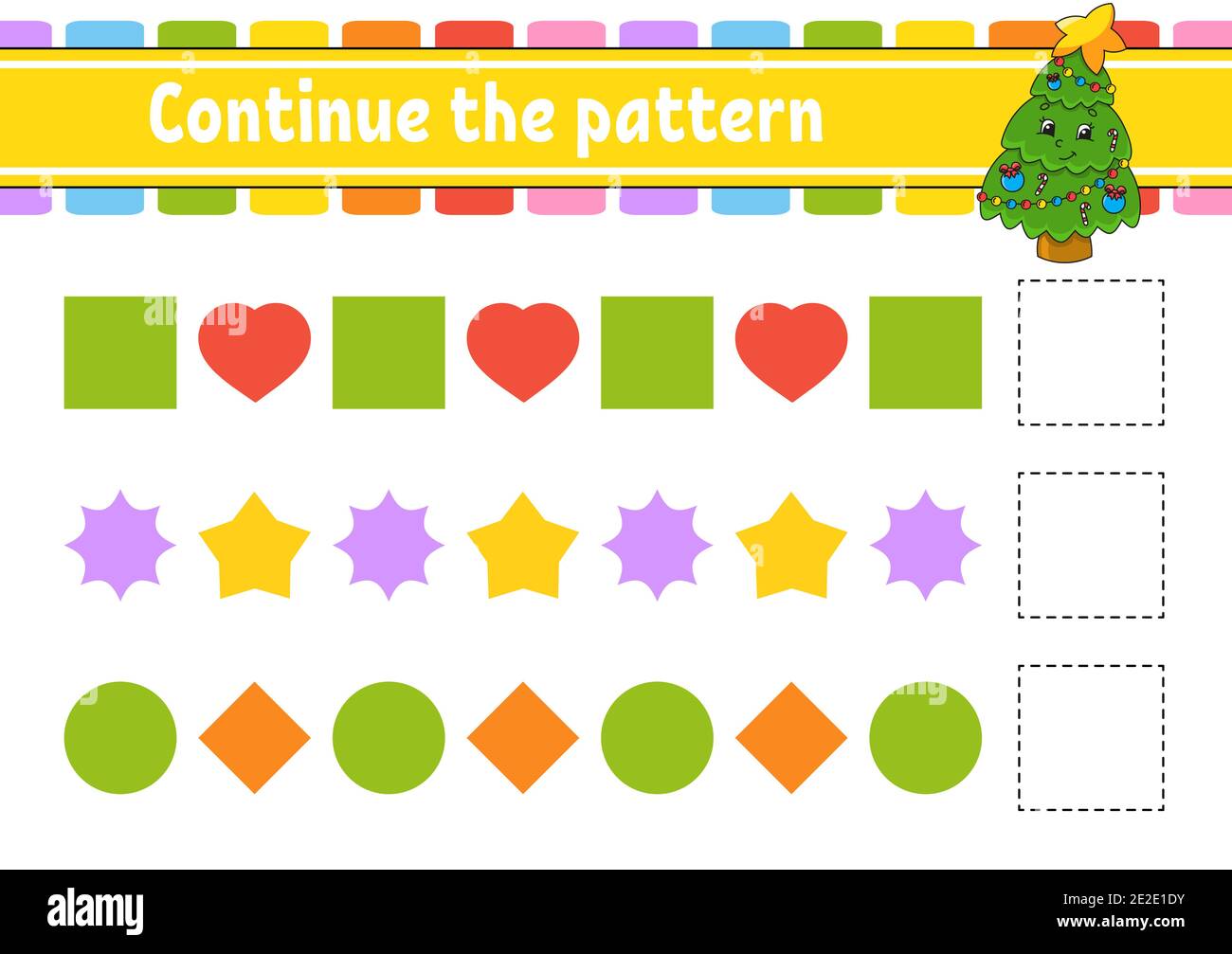 Continue the pattern. Education developing worksheet. Game for kids ...