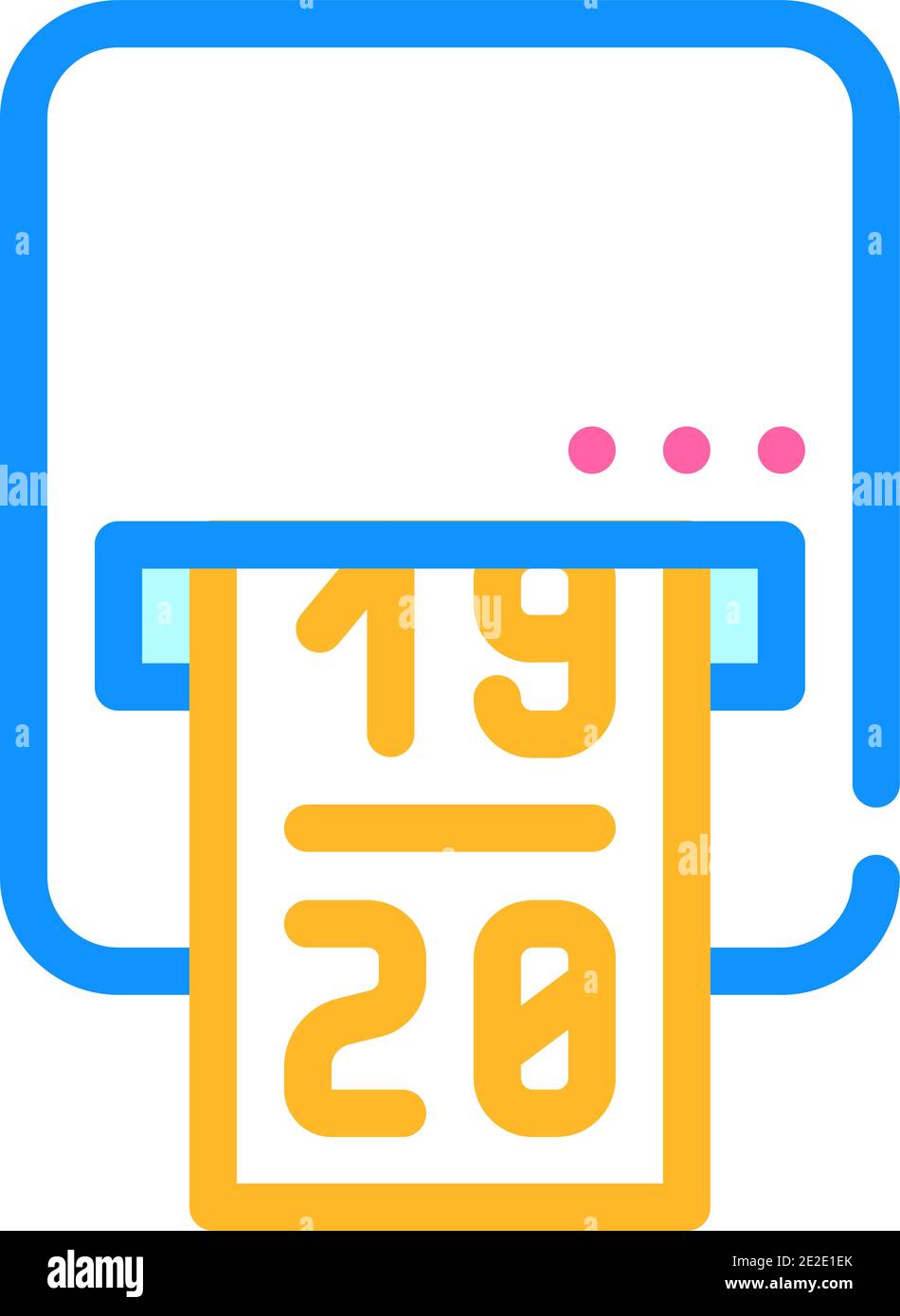 Label printer device color icon hi-res stock photography and images - Alamy