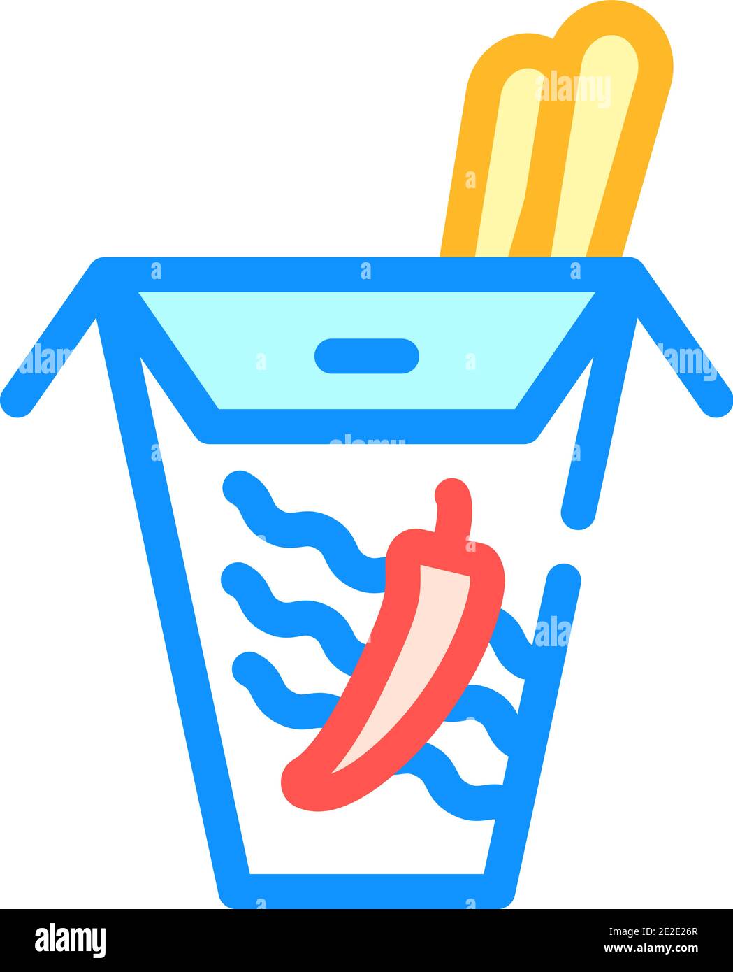 spicy asian food color icon vector illustration Stock Vector Image ...