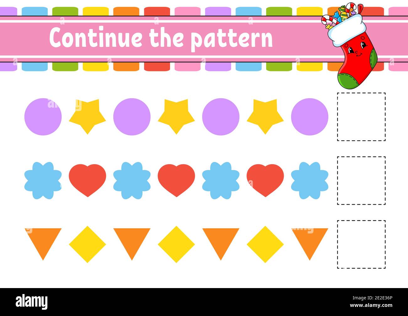 Continue the pattern. Education developing worksheet. Game for kids ...