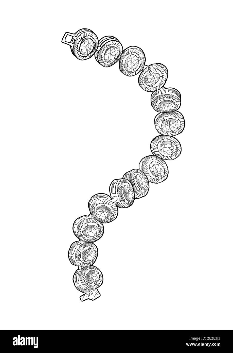 Jewelry luxury jewel sketch Cut Out Stock Images & Pictures - Alamy