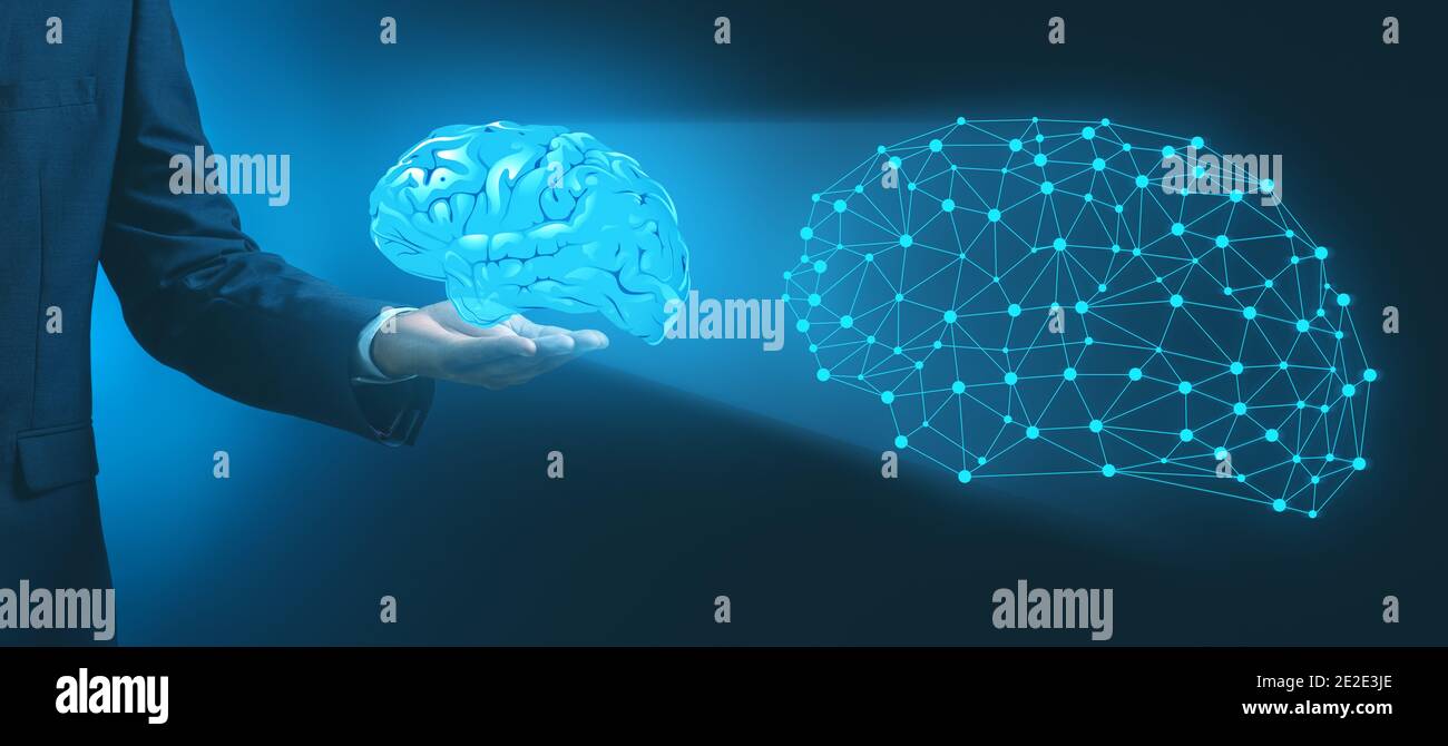 Holographic brain hi-res stock photography and images - Alamy