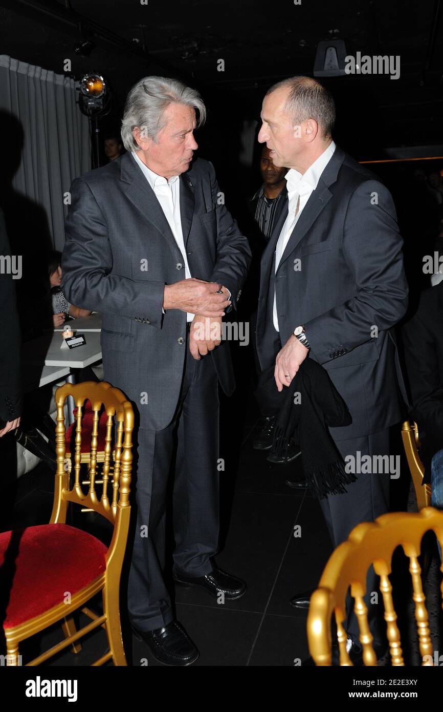 Alain Delon and Lorie's father attending Laurie showcase at the Queen ...