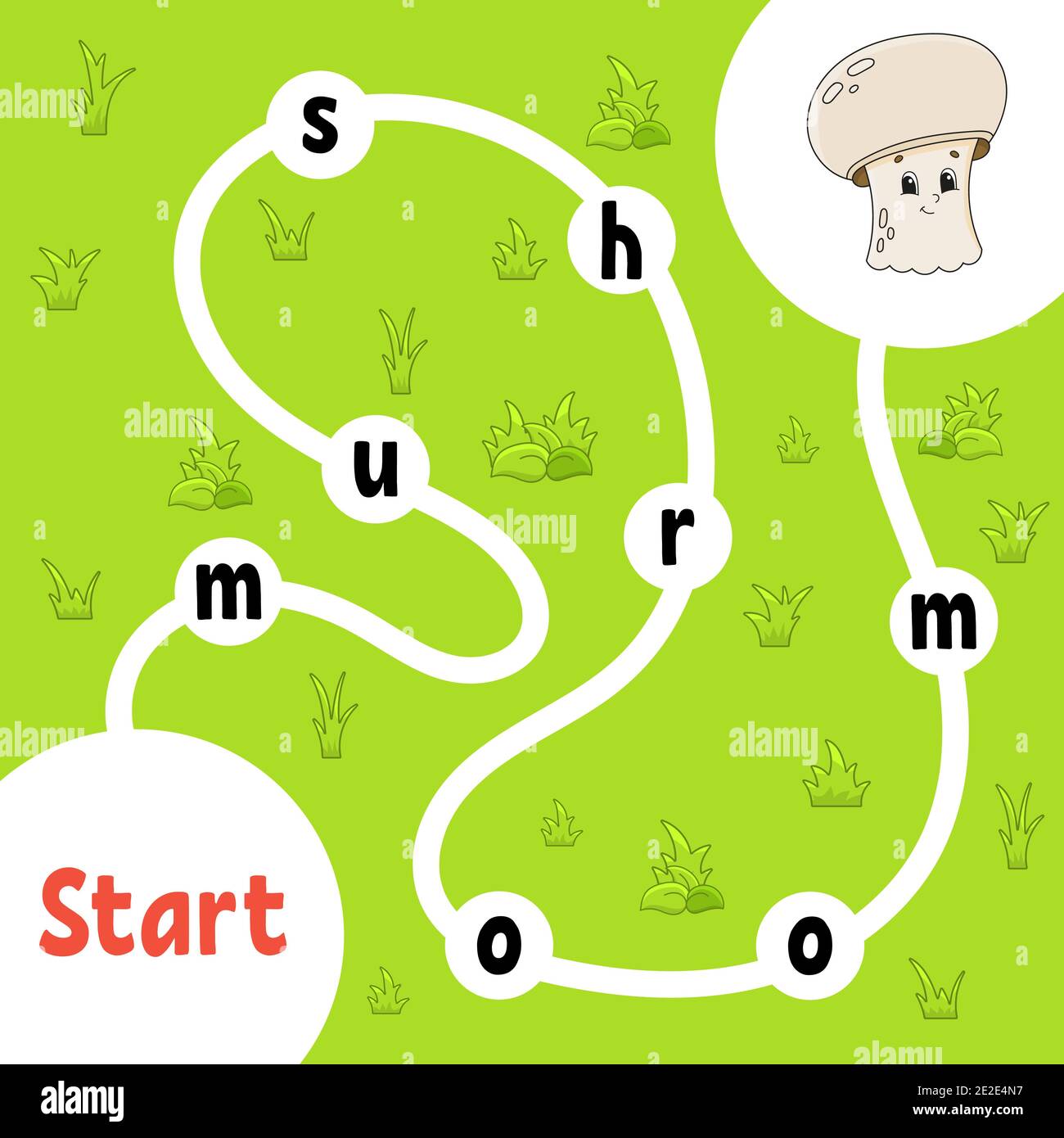 Logic puzzle game. Learning words for kids. Find the hidden name ...