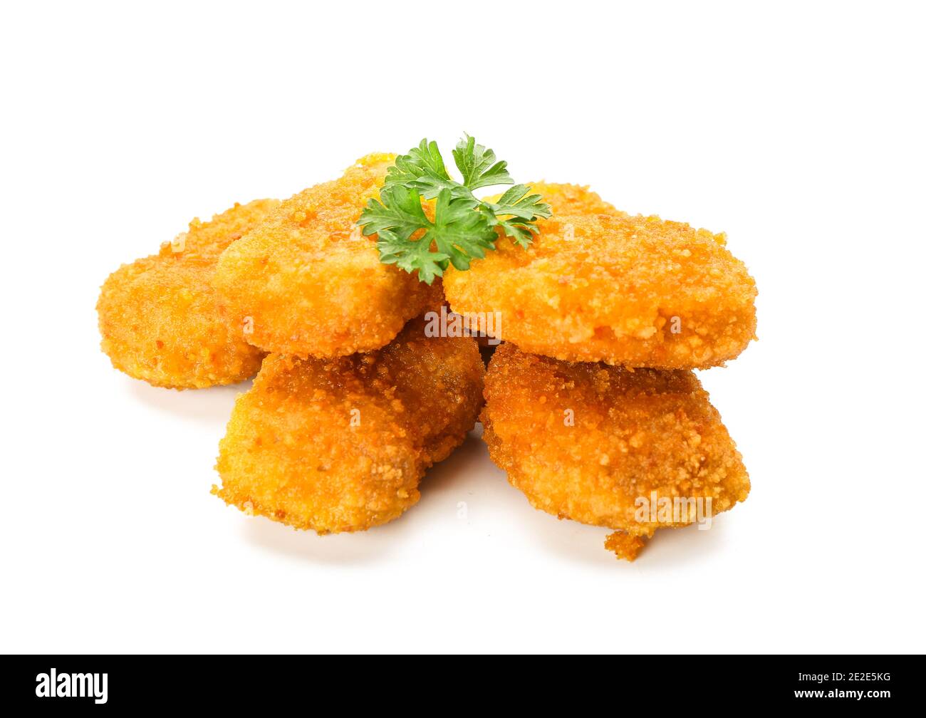 Tasty nuggets on white background Stock Photo - Alamy