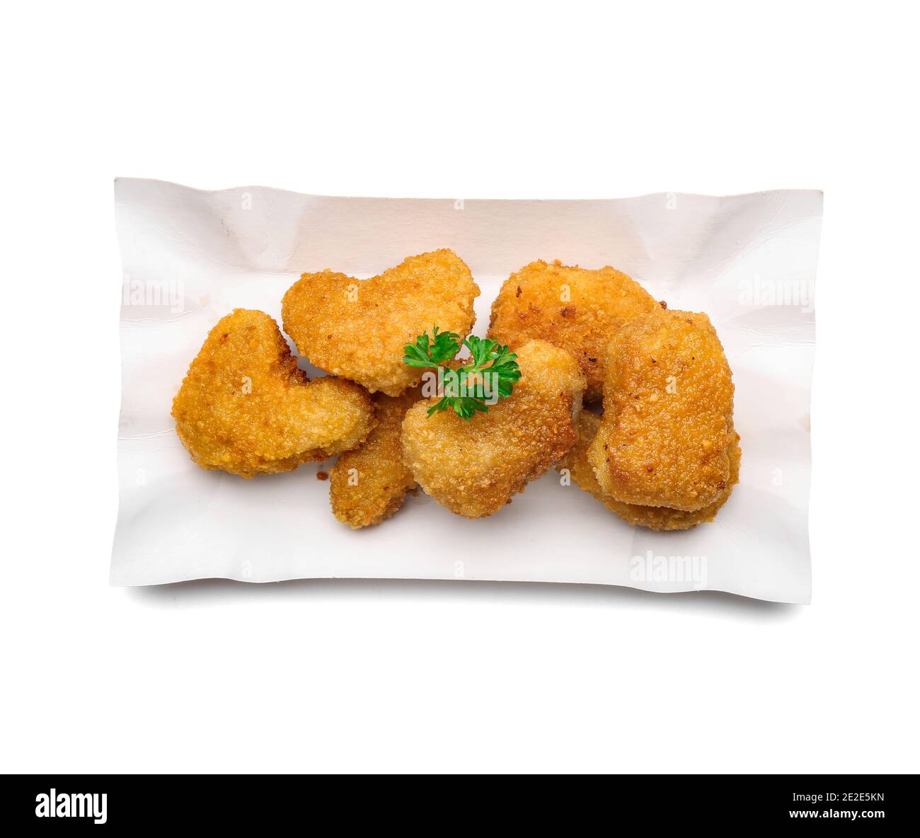 Tasty nuggets on white background Stock Photo - Alamy