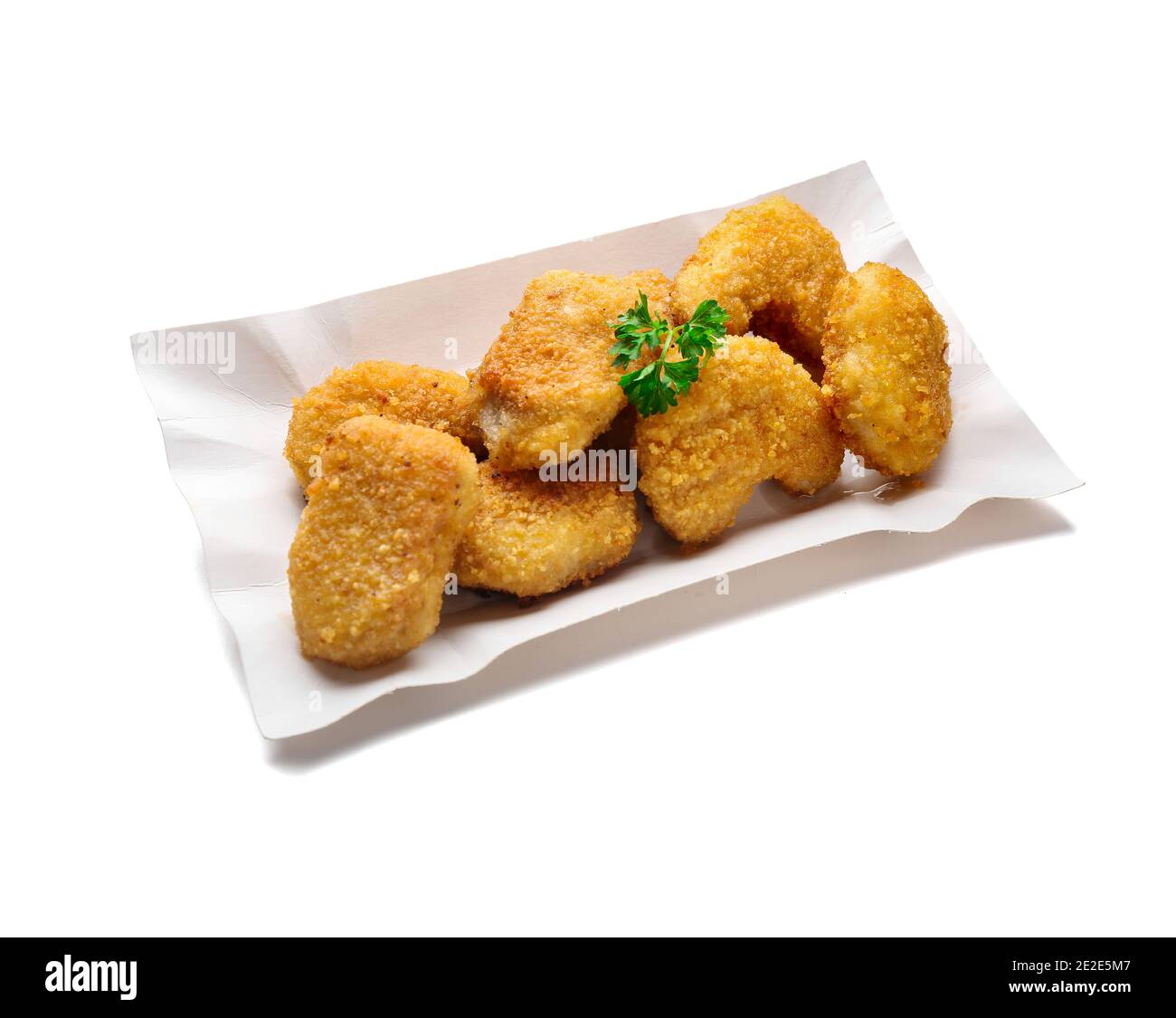 Tasty nuggets on white background Stock Photo - Alamy