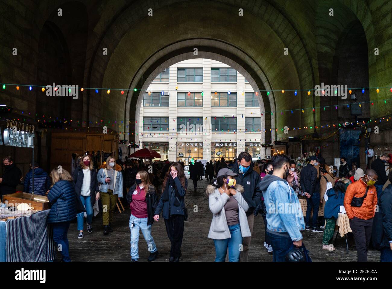 NEW YORK, UNITED STATES - Dec 13, 2020: The Brooklyn Flea Market in the ...