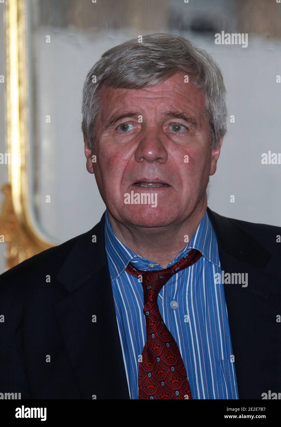 Bruno Masure attending the event where is awarded with the medal of ...