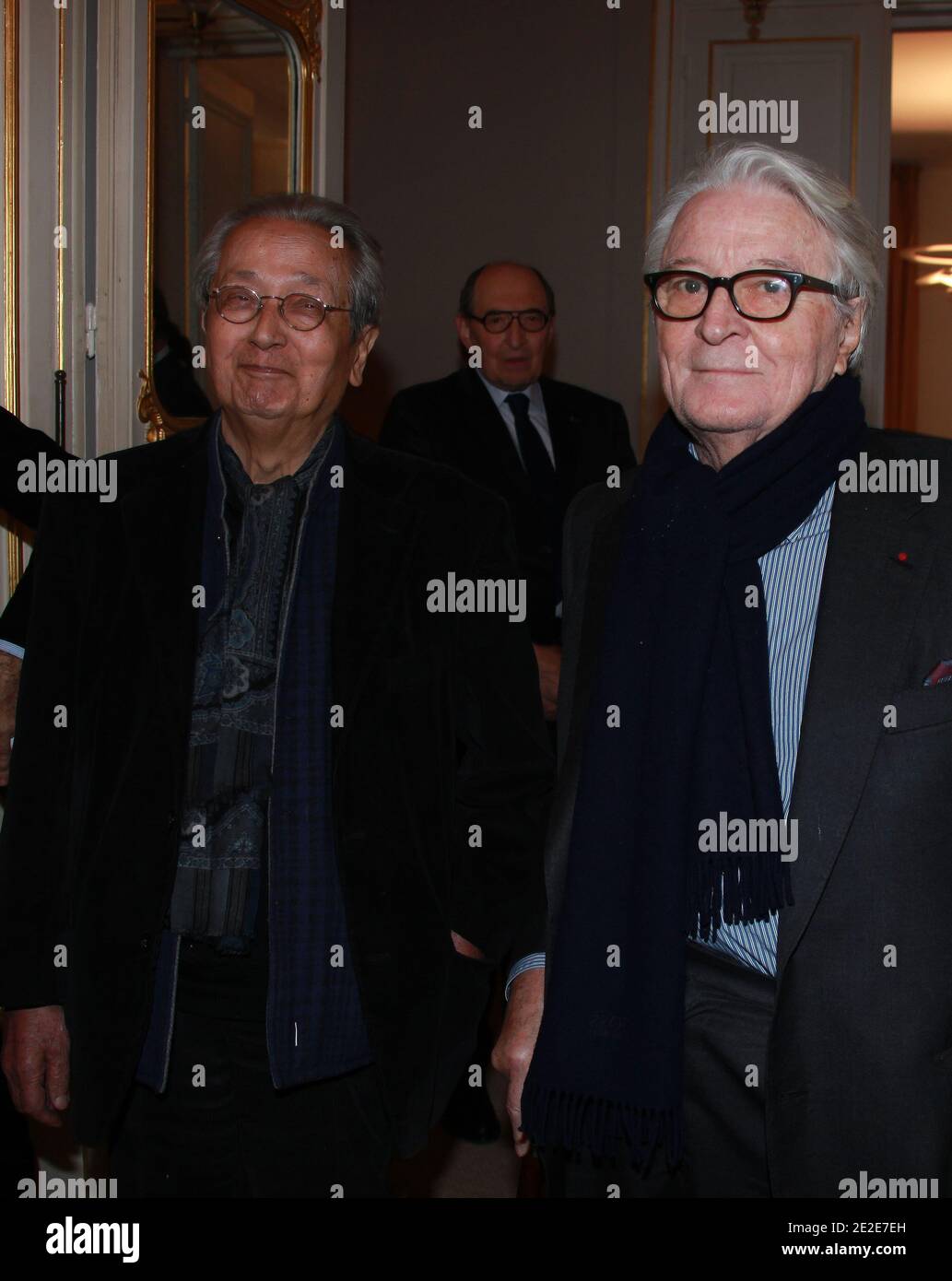 Jacques Verges and Roland Dumas attending the event where Herve Bourges ...