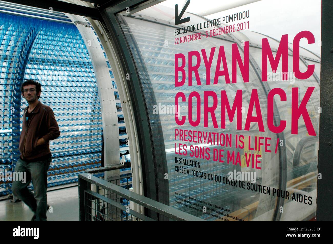 Partial view of Irish artist Bryan McCormack's installation titled ...